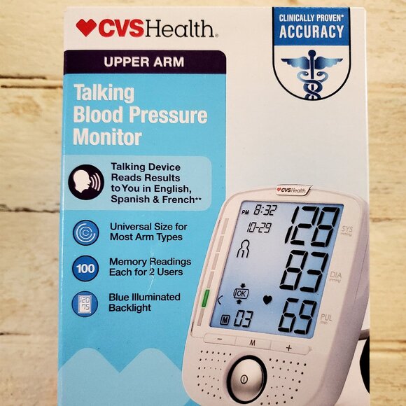 CVS Health | Other | Cvs Upper Arm Talking Blood Pressure Monitor New ...